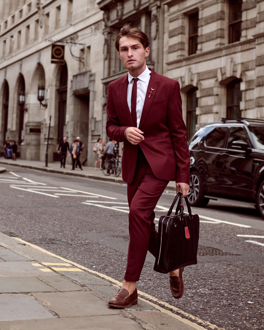 Der rote Anzug für Männer und meine Liebe zu London: Outfitinspiration